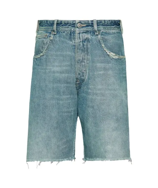 MAISON MARGIELA Denim Cut-off Shorts - Light Blue