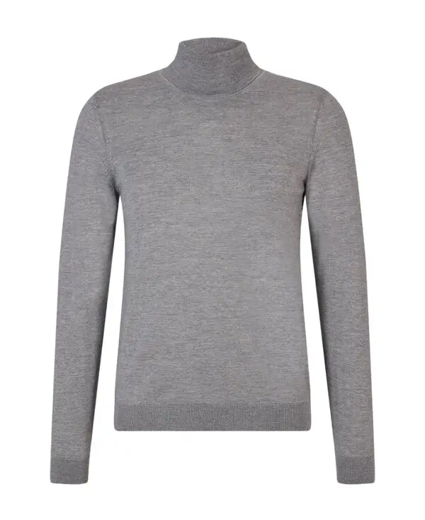 Hugo Boss Roll-neck Wool Jumper - Gray