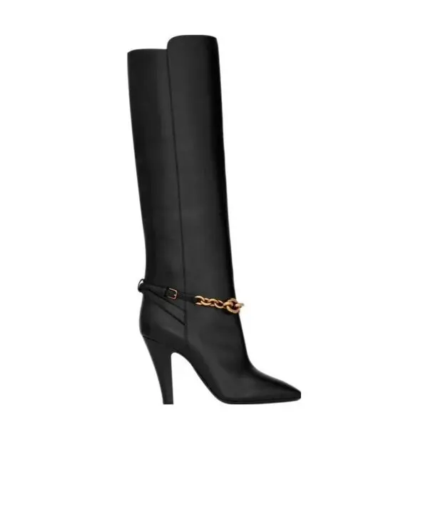 Saint Laurent Le Maillon Chain-detailed Boots