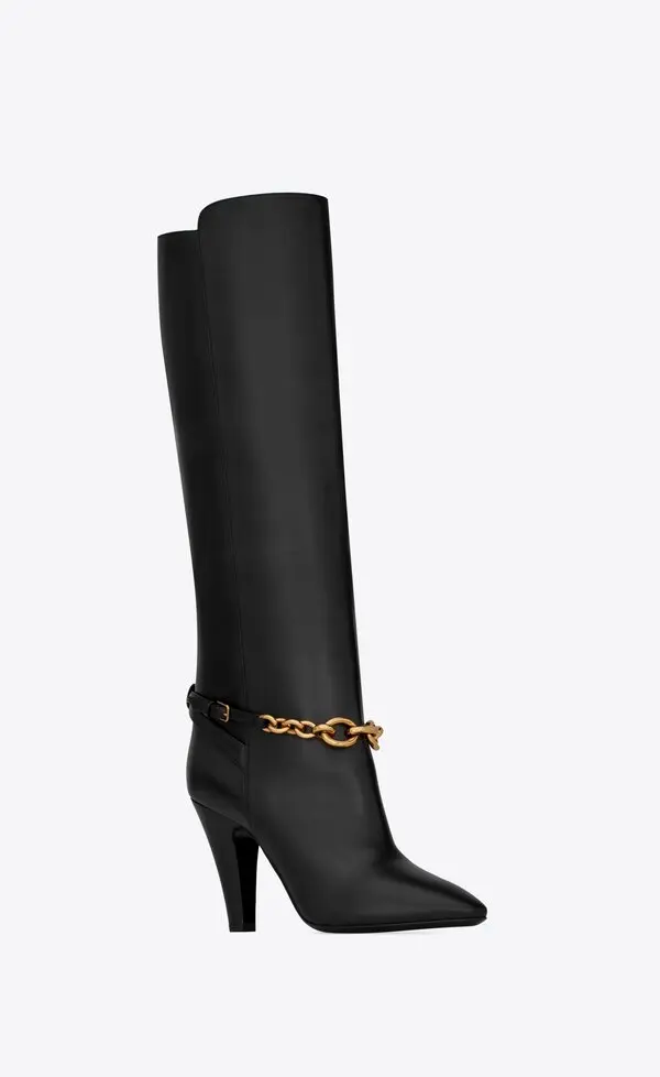 Saint Laurent Le Maillon Chain-detailed Boots