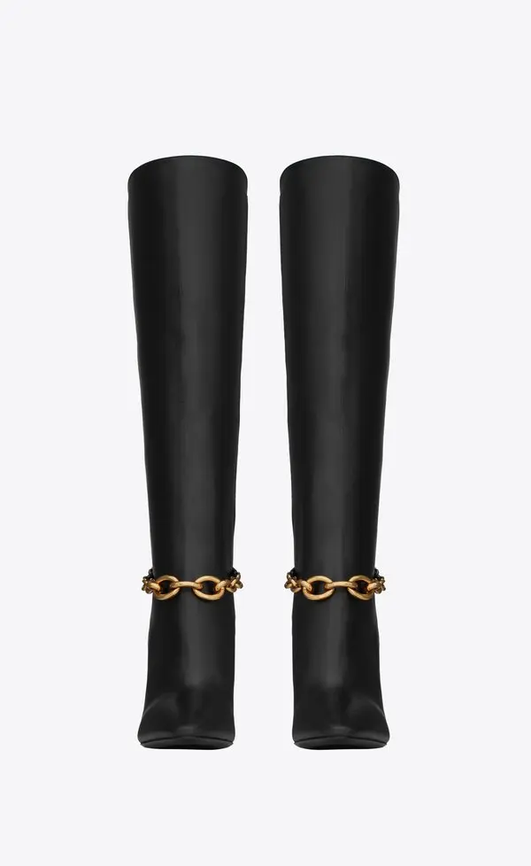 Saint Laurent Le Maillon Chain-detailed Boots
