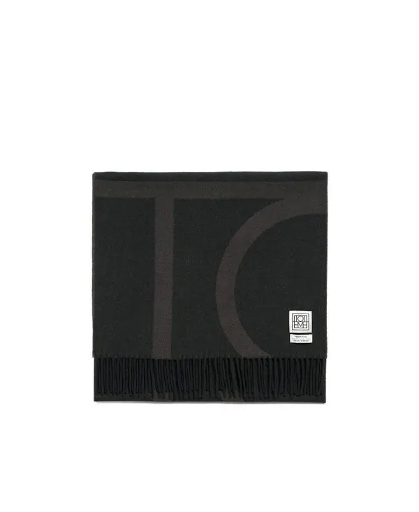TOTEME Monogram Jacquard Fringed-edge Scarf