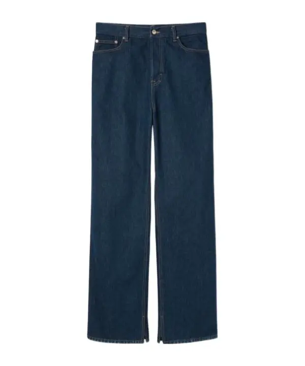 Gucci High-waisted Wide-leg Jeans With Embroidered Detail - Dark Blue
