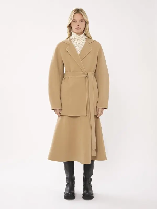 Chloé Double Faced Coat With Belt