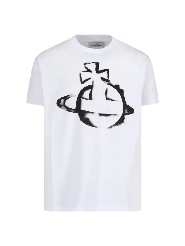 VIVIENNE WESTWOOD Orb Printed Crewneck T-shirt - White