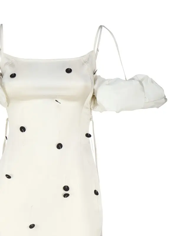 Jacquemus Polka-dot Midi Dress - Off-white