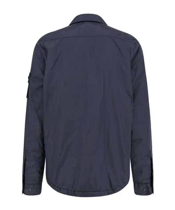 Stone Island Compass Patch Zip-up Jacket - Blue