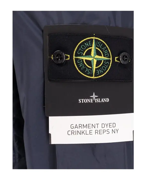 Stone Island Compass Patch Zip-up Jacket - Blue