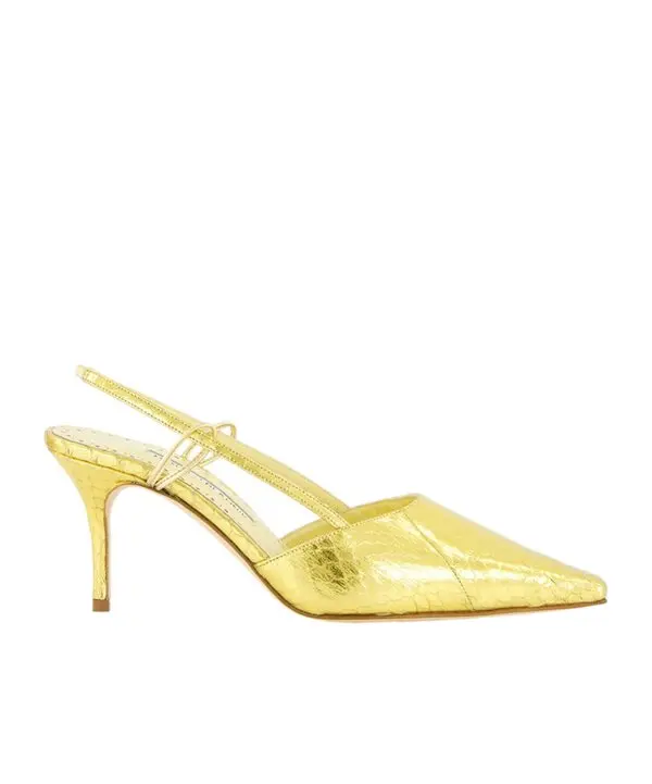 Manolo Blahnik 70mm Touki Slingback Pumps - Yellow