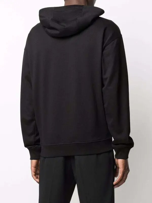 Versace Logo Printed Zip-up Hoodie