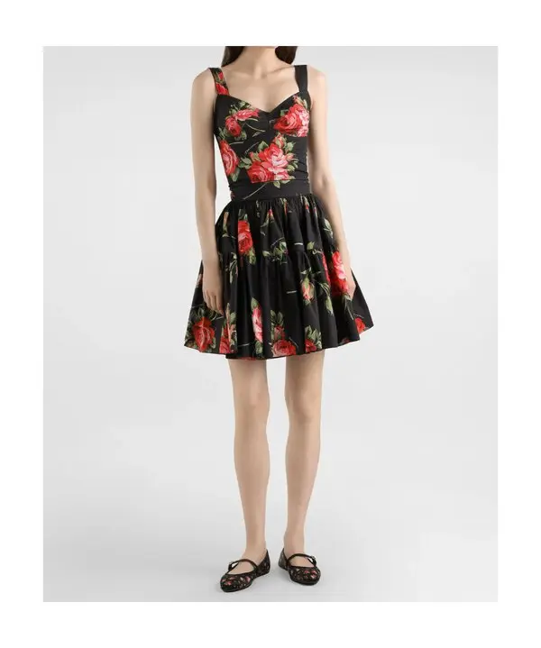 Dolce & Gabbana Bouquet Print Bustier Top - Color