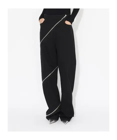 Alaïa Spiral Zipper Denim Jeans