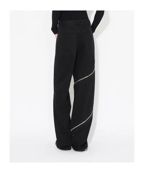 Alaïa Spiral Zipper Denim Jeans