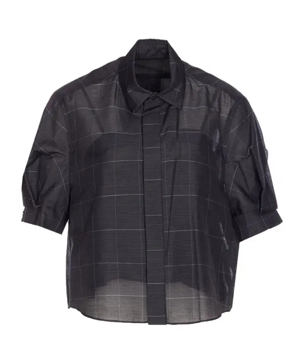 Sacai Short Sleeve Shirt With Lapel Collar