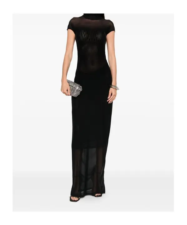 JEAN PAUL GAULTIER High Neck Paneled Maxi Dress