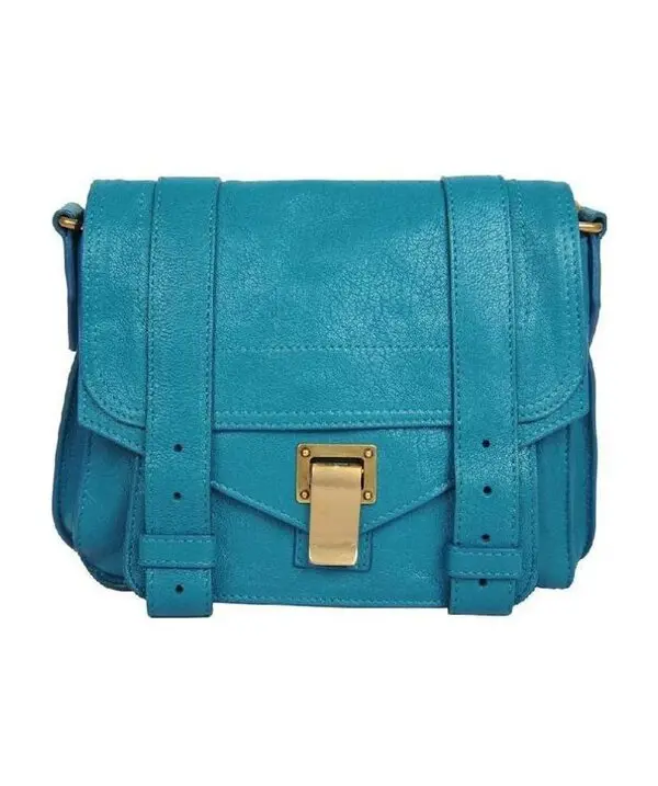 Proenza Schouler Logo Strap Satchel Bag - Blue