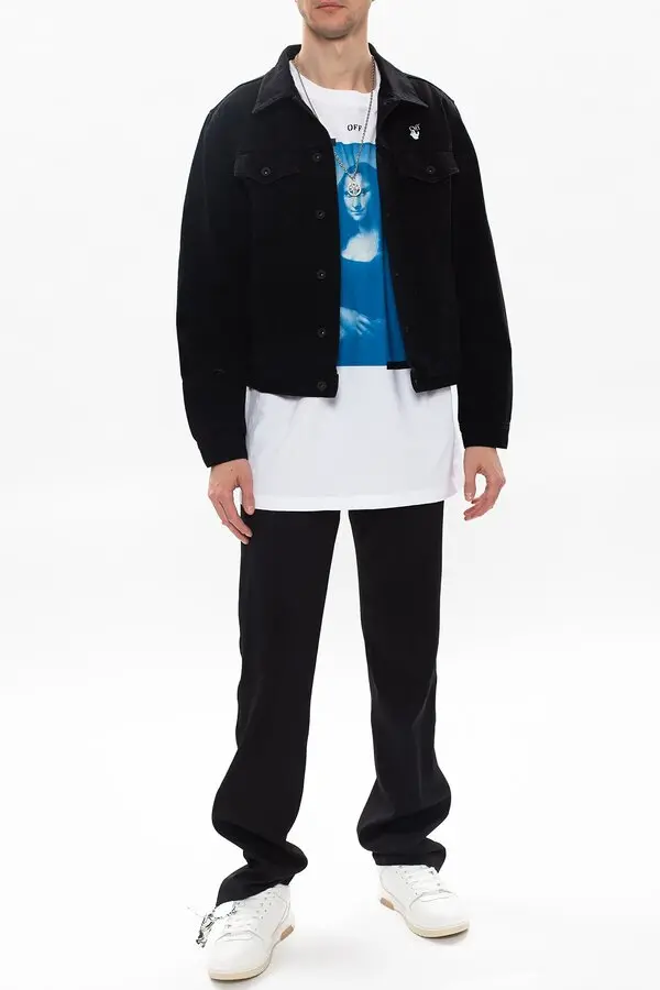 Off-White Mona Lisa Print Denim Jacket