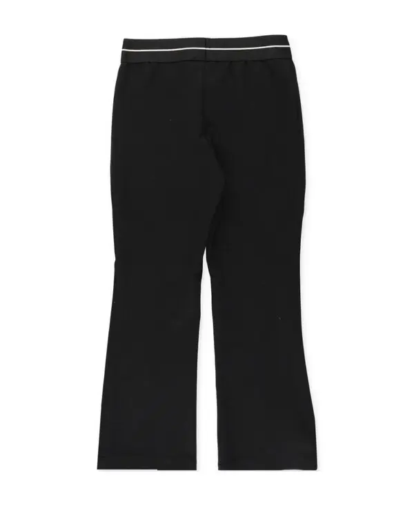 MSGM Logo Waistband Flared Jersey Trousers
