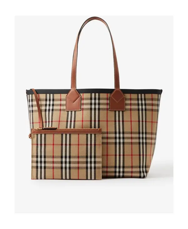 Burberry Check Jacquard Tote Bag