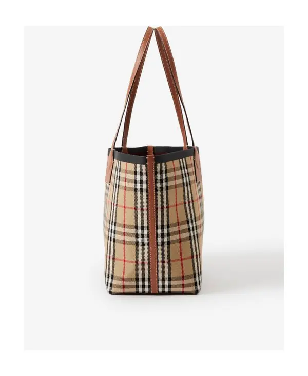 Burberry Check Jacquard Tote Bag