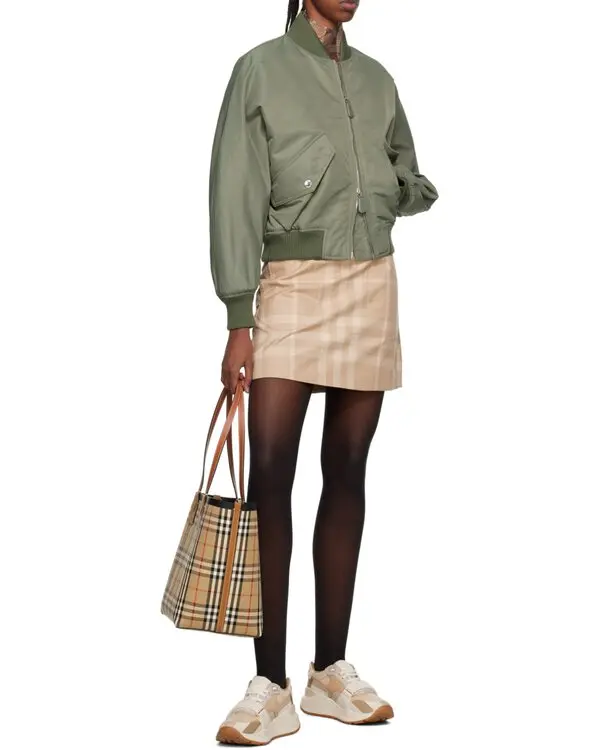 Burberry Check Jacquard Tote Bag