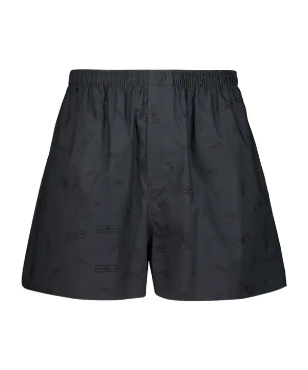 Balenciaga Bb Icon Pyjama Shorts - Dark Grey