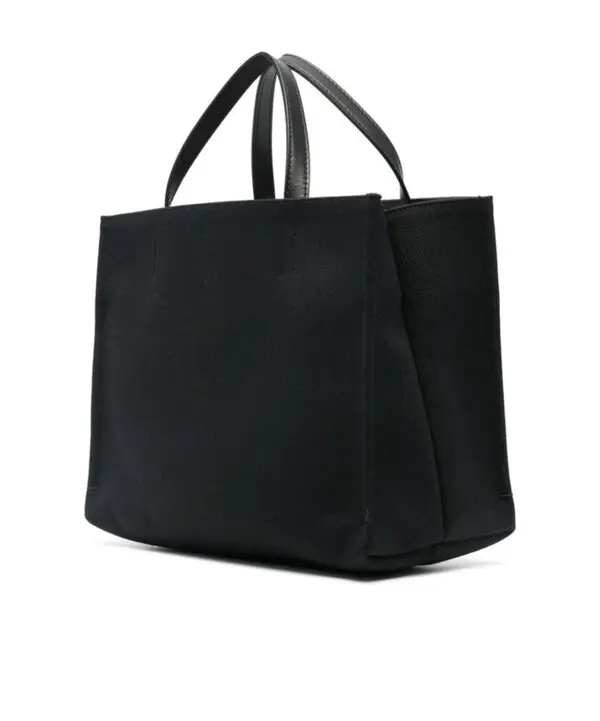 FERRAGAMO Logo-jacquard Raffia Tote Bag - Black