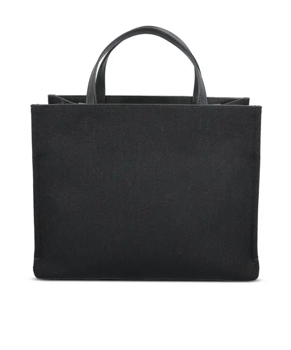 FERRAGAMO Logo-jacquard Raffia Tote Bag - Black