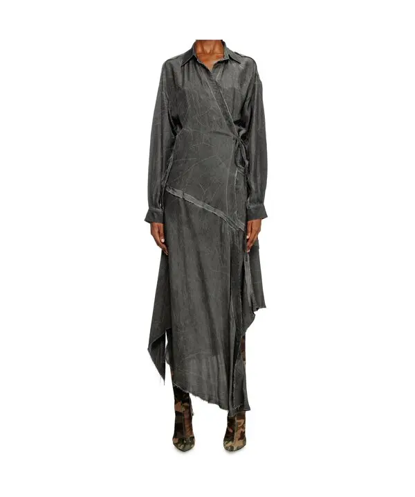 DIESEL® D-raven-q1 Maxi Wrap Dress
