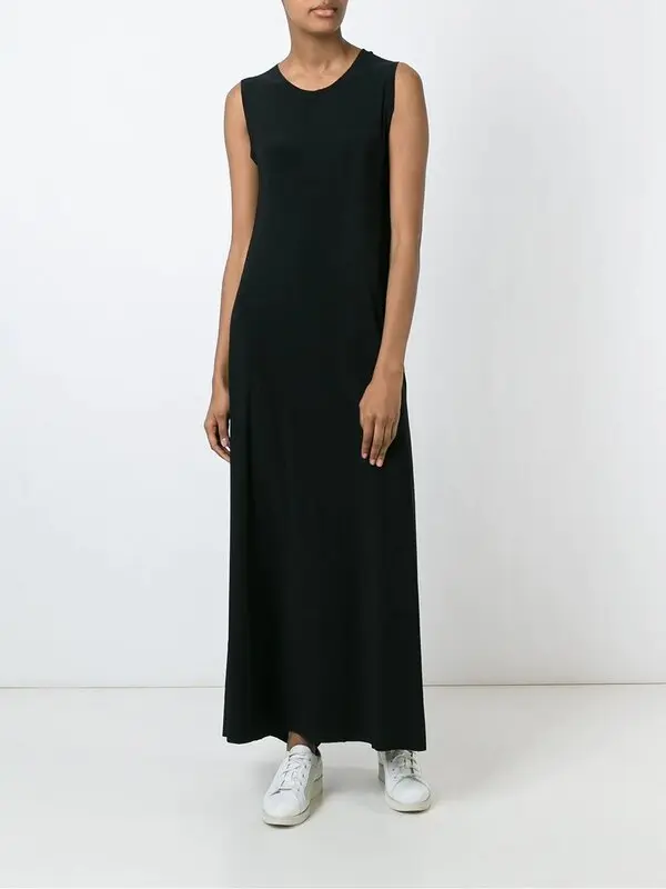 Norma Kamali Sleeveless Velvet Long Dress