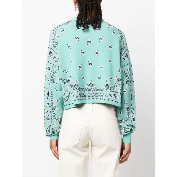 Amiri Logo Embroidered Cropped Cardigan