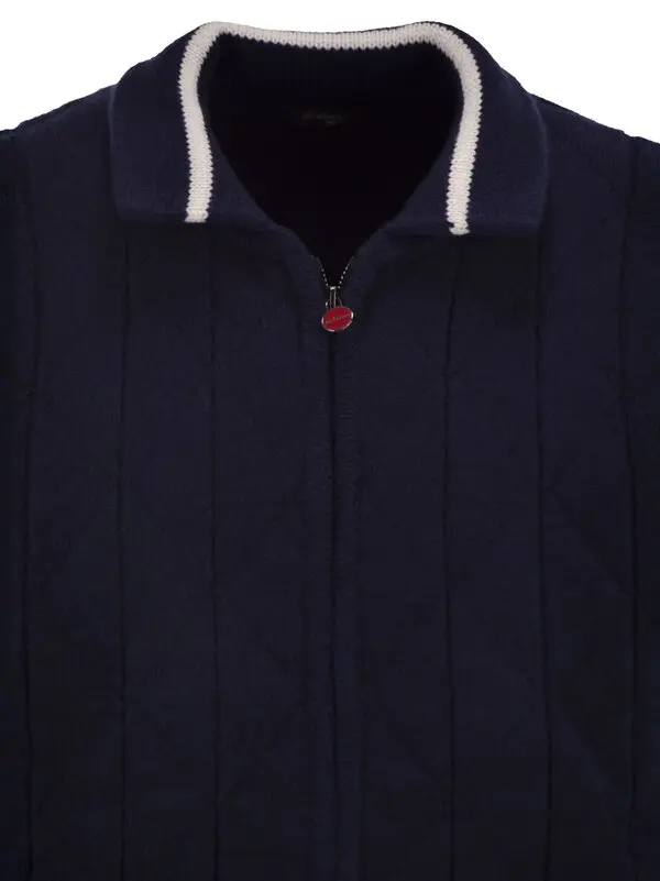 Kiton Zipped Ribbed Cashmere Cardigan