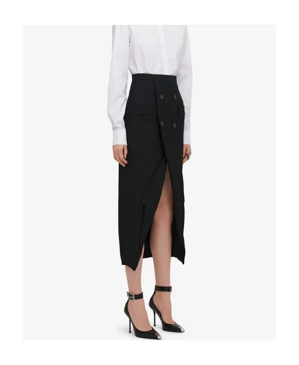 Alexander McQueen Button Detailed Skirt