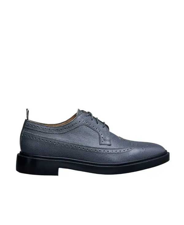 Thom Browne Almond Toe Leather Brogues - Grey