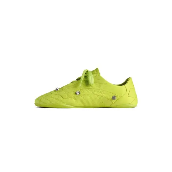 Balenciaga City Lace-up Sneakers With Stud Embellishments - Green
