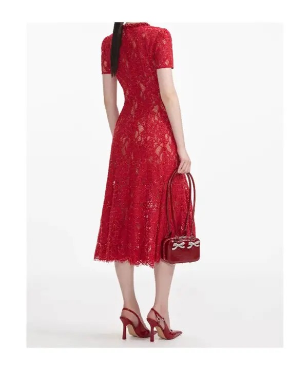 SELF-PORTRAIT Lace Midi Dress