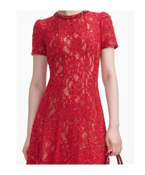 SELF-PORTRAIT Lace Midi Dress