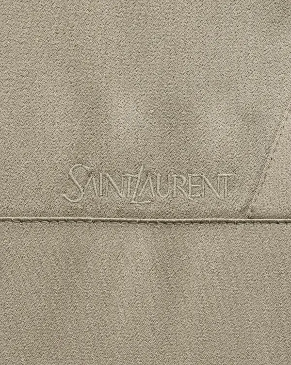 Saint Laurent Zip-up High Neck Teddy Jacket - Nude