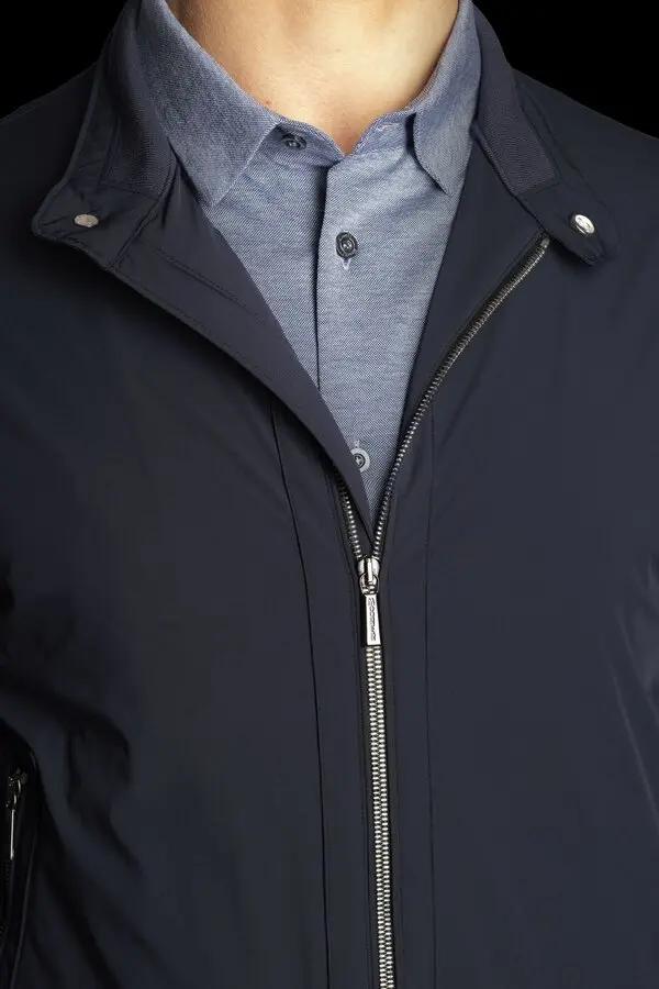 MOORER Zip-up High Neck Jacket