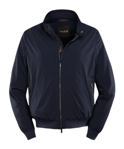 MOORER Long-sleeved Zipped Bomber Jacket - Black