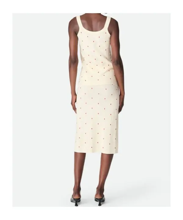 Bottega Veneta Embroidered Matches Midi Skirt
