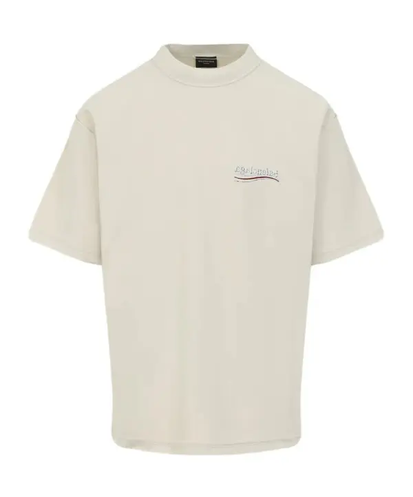 Balenciaga Logo Printed Crewneck T-shirt - No