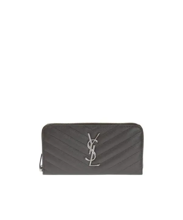 Saint Laurent Zipper Wallet - Black