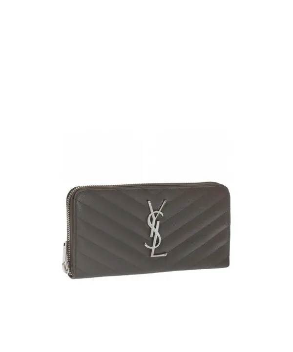 Saint Laurent Zipper Wallet - Black
