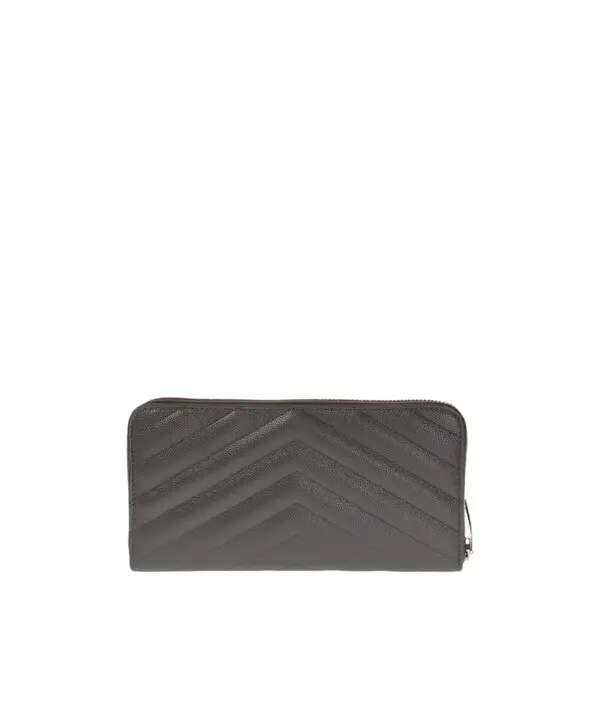 Saint Laurent Zipper Wallet - Black