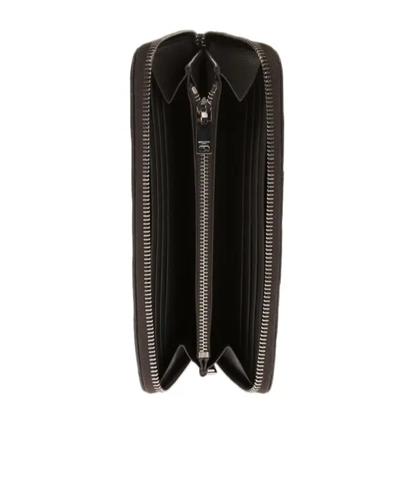 Saint Laurent Zipper Wallet - Black