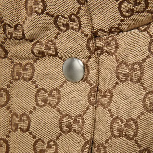 Gucci Gg Cotton Canvas Puffer Jacket