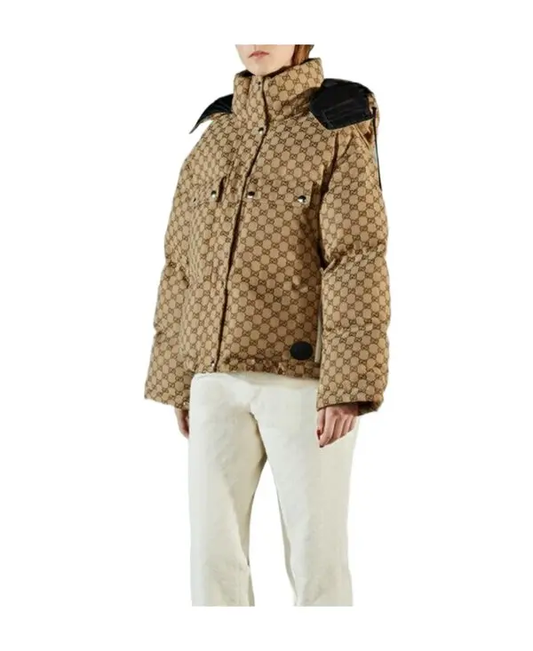 Gucci Gg Cotton Canvas Puffer Jacket