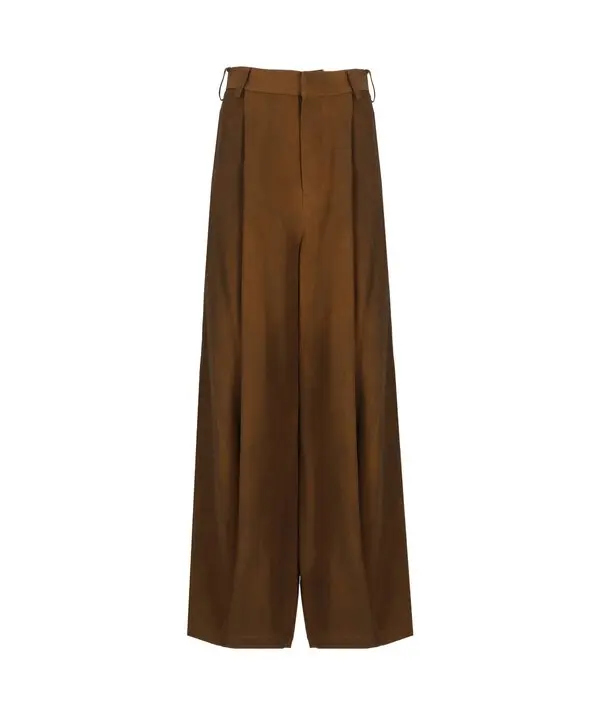 UMA WANG Paw" Wide-leg Trousers - Brown