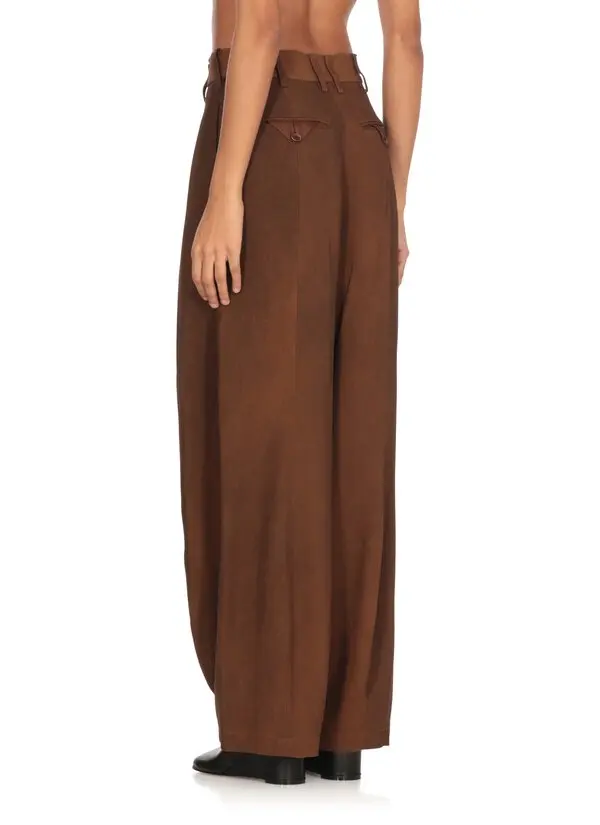 UMA WANG Paw" Wide-leg Trousers - Brown